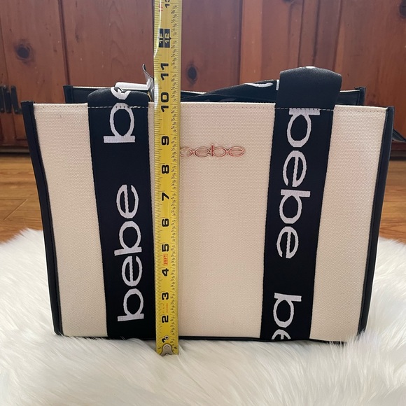 bebe | Bags | Bebe Hana Canvas Sm Satchel Totescrossbody Bags In Color ...